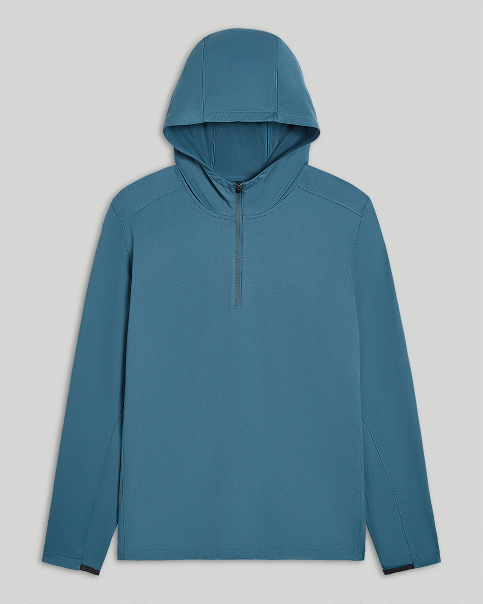 Hudson Quarter Zip Hoodie – Moisture-Wicking Hoodie with UPF 50+ – Rookline